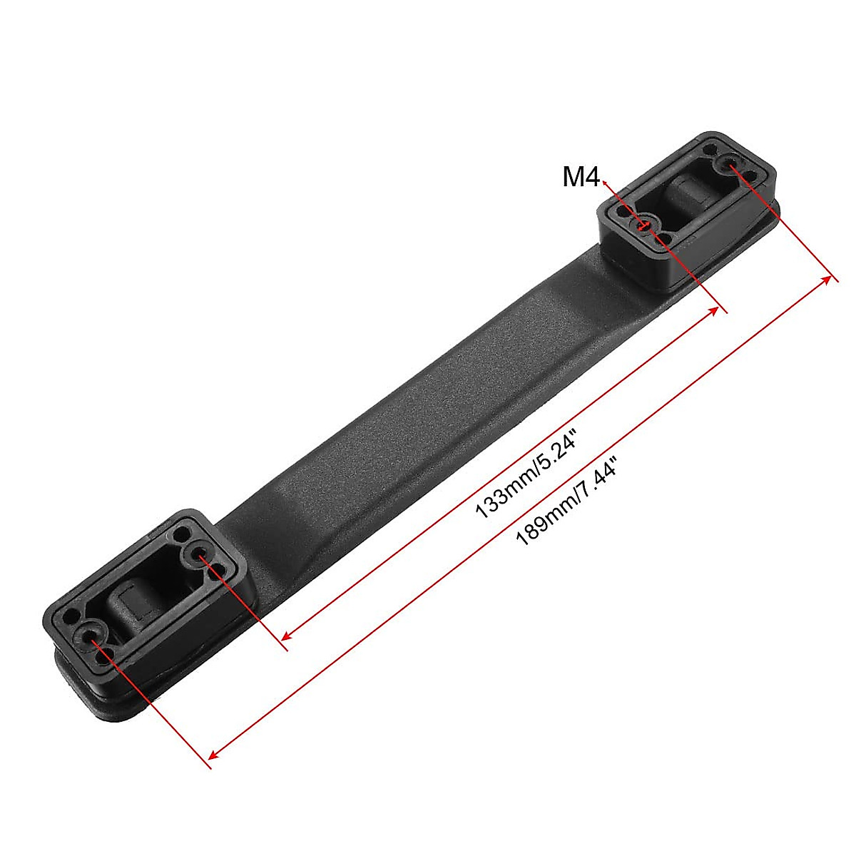uxcell Luggage Handle, 202mm Length Strap Grip Replacement for Suitcase Case Black (Without Screws)