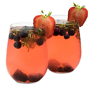 Libbey Vina Stemless White Wine Glasses, Set of 4