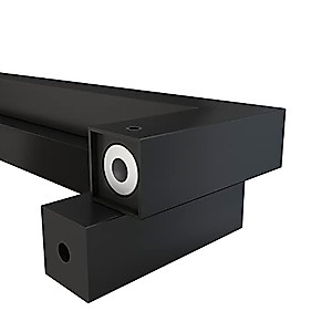 JUBEST 12" Matte Black Push Pull Bar Handle,Sliding Barn Door Handle,Heavy Duty Double Sided Door Handle for Wood Door, Garage, Industrial Grab Bar