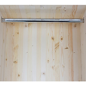 GlideRite Hardware 24-inch Steel Oval Closet Rod with two sets of End Supports Polished Chrome Set of: (2)