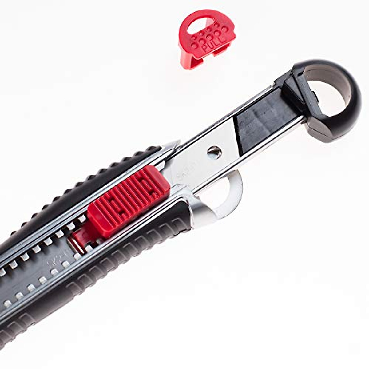 Kutir Retractable Box Cutter Utility Knife - Easy Self Loading Zinc-Alloy Heavy Duty Carpet, Rope, Cardboard Comfortable Handle Knive, 4 Sharp Rust Proof Razor Snap-Off Blades Set - Metal Safety Lock