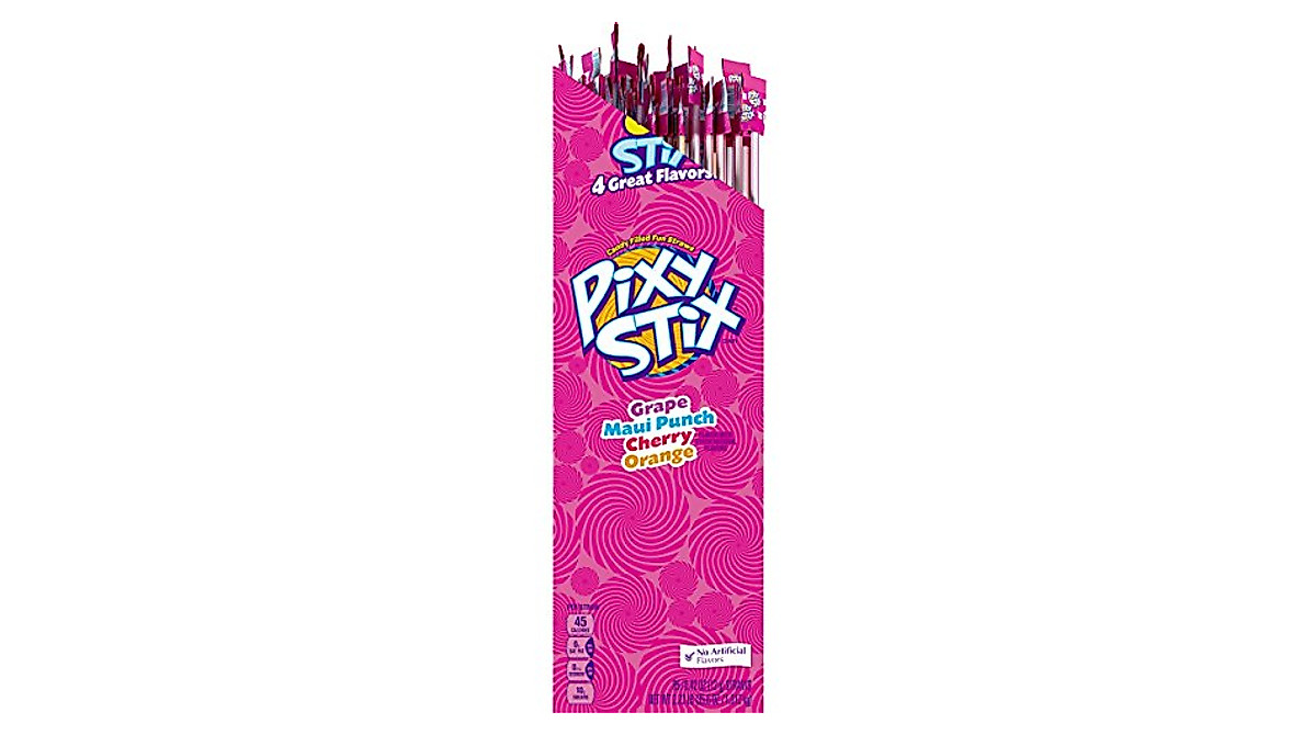 Pixy Stix Candy Filled Fun Straws - 85 Count of Grape & Orange