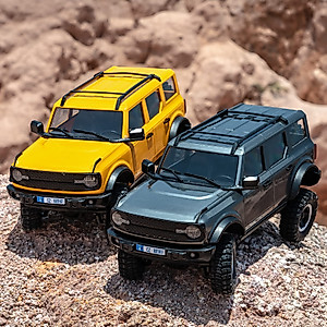 EAZYRC 1/18 Bronx RC Car RTR 4WD, 5km/h RC Truck Remote Control Crawler Off-Road Vehicle for Boy Men with USB Charger,Battery, 2.4Ghz Transmitter (Yellow)