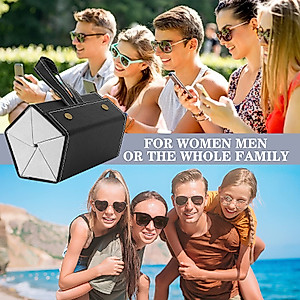Biovioy Glasses Organizer for Women and Men - Travel Sunglasses Organizer for Multiple Glasses Cases - PU Sunglass Storage Organizer