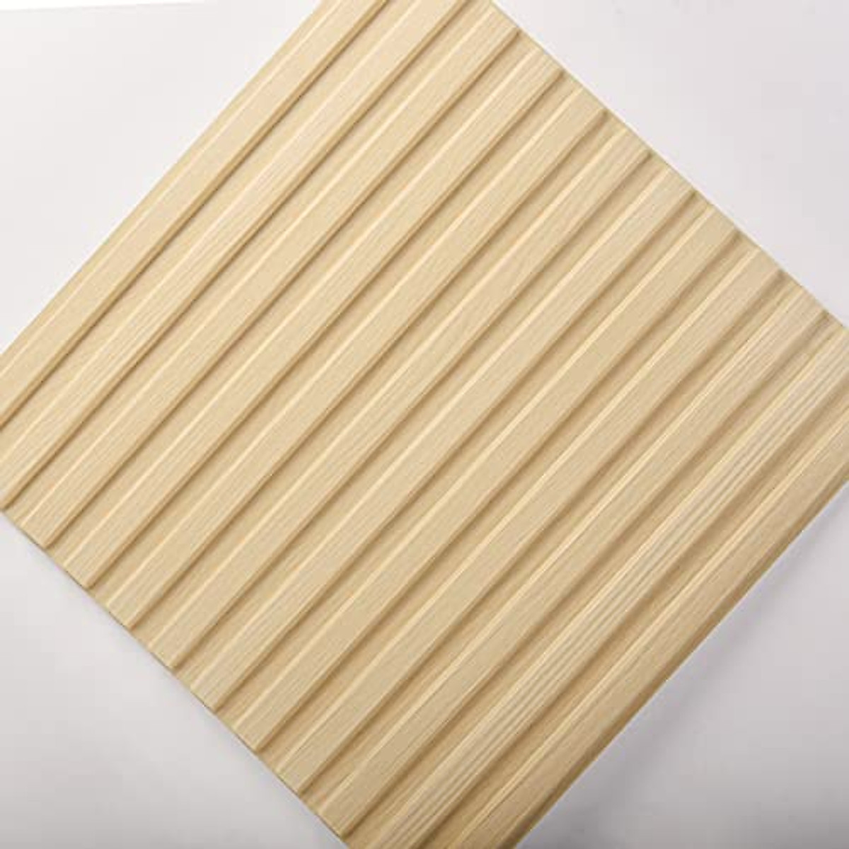 Art3d Slat Wall Panel, 3D Fluted Textured Panel 12-Tile 19.7 x 19.7in. - Oak