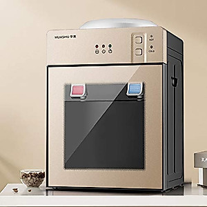 Top Loading Countertop Water Cooler Dispenser,Freestanding Hot and Cold Water Cooler Dispenser Desktop Water Cooler Dispenser for Home Office Coffee Tea Bar Dorm Room, Champagne Gold