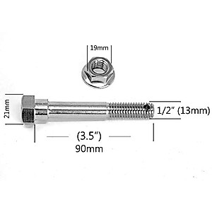 LFPartS 100% Stainless Steel Hitch Anti-Rattle No Wobble Pin Bolt Keeper Grip Clip Kit Fits 2" Receiver
