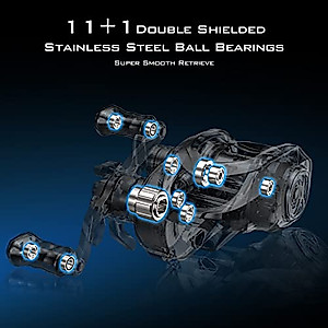 KastKing Kestrel Elite Baitcasting Reels, Gear Ratio 8.4:1, Left Handed Fishing Reel