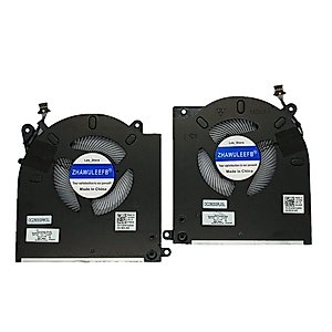 ZHAWULEEFB Replacement New CPU and GPU Cooling Fan for Dell Alienware M15 R3 R4 RTX3080 AWm15-7272WHT-PUS AWM15R4-7689WHT-PUS ALWM15R3 Series 0D1X38 0TG9V0 EG50061S1-C070-S9A EG50061S1-C080-S9A DC12V