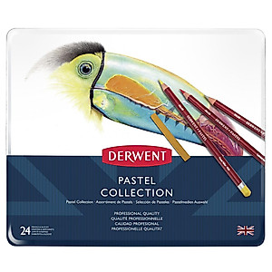 Derwent Pastel Collection, Metal Tin, 24 Count (0700301)