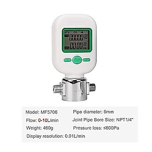 Flow Control Meter MF5706 (0-10L/25L) Gas Mass Flow Meter, MF5712 (0-200L) Compressed Air Nitrogen Oxygen Argon Carbon Dioxide Digital Flowmeter Used in Petroleum,Food, Etc. (Color : MF570