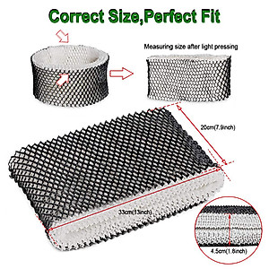 HIFROM Replacement Wick Humidifier Filter Compatible with Holmes HM3500, HM3501, HM3600, HM3608, HM3640, HM3641, HM3650, HM3655, HM3655BF, HM3656 replace HWF75 HWF75CS HWF75PDQ-U - Filter D (2 Pcs)
