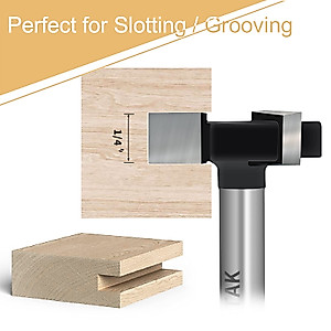 CNC Spoilboard Surfacing Router Bits, 1/4 inch Shank 1 inch Cutting Diameter, Slab Flattening Router Bit Planing Bit Wood Planing Bit Dado Planer Bit by BINSTAK (Carbide)
