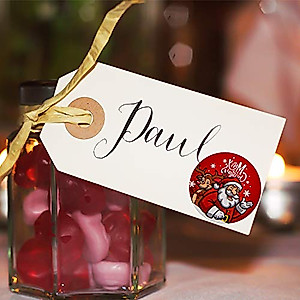 SAVITA 500 Pieces 3.8 cm Christmas Sticker Label, Envelope Stickers Presents Decorative Stickers Party Decoration Christmas Labels (5 Models)