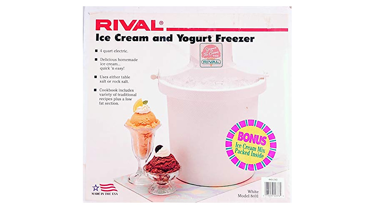 Rival 4-Quart Electric Ice Cream Maker - Delicious Desserts