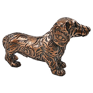 SIMON'S SHOP 8'' Dachshund Figurines, Bronze Dog Statue, Puppy Sculpture, Wiener Dog Decor, Gifts for Dog Loving Friends