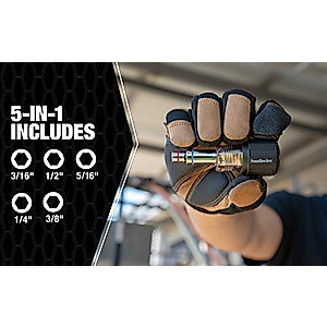 Southwire NDS5N1; 5 IN 1 STUBBY NUT DRIVER(TRI)