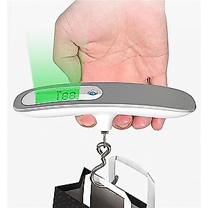 Luggage Scale, 50kg Hand Hanging Portable Travel Scale with Hook Electronic Baggage Weight Measuring Digital Weighing