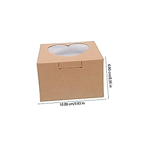 DOITOOL 20pcs Packing Boxes Dessert Box Cheesecake Container Mini Paper Cups Food Gift Box Gift Pastry Box Cake Kraft Gift Boxes Cupcake Holder Box Dessert Boxes Gift Packaging Boxes Chic
