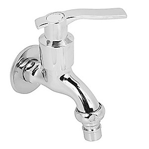 Wall Mounted Cold Water Tap Laundry Bathroom Garden Tap Mop Pool Washing Machine Faucet G1/2" Zinc Alloy Balcony Mop Sink Faucet Single Handle Cold Garden