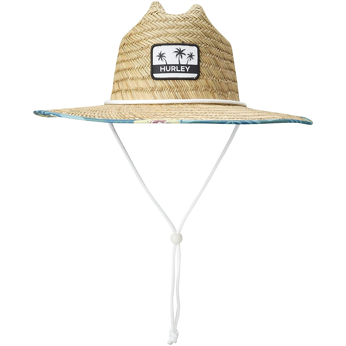 Hurley Women's Sun Hat - Medium Brim Real Straw Hats for Women with Chin Strap, Melon Tint