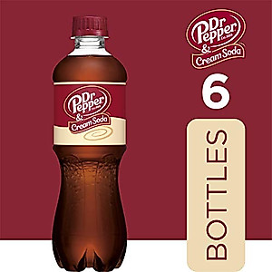 Dr Pepper & Cream Soda, .5 L bottles, 6 pack