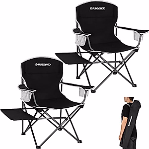 FUNDANGO 9C2215 USVC Camping Chair, Oversized, Black-2