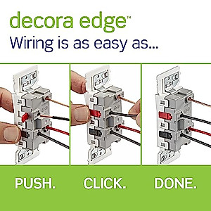 Leviton E5603-SW Decora Edge 15 Amp 3-Way Rocker Switch, White