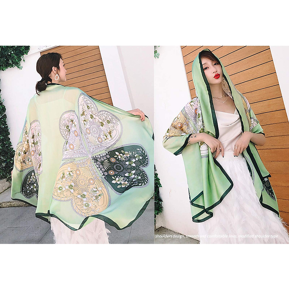 YMXHHB Fashion Scarves Scarf Silk Feeling Scarves Long Lightweight Sunscreen Shawls for Women (Y16)