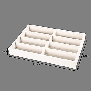Pangkeep 8 Grid Sunglass Organizer,Glasses Holder,Beige Eyeglass Display Tray,Glasses Storage Organizer for Men Women.