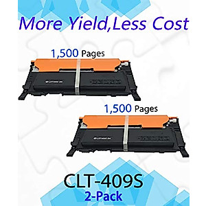 EASYPRINT (2-Pack of Black Combo) Compatible CLT-409S CLT-K409S Toner Cartridge CLT409S Used for Samsung CLP-310 CLP-315 CLP-310N CLP-315W CLX-3170FN 3175N 3175FN 3175FW Printers