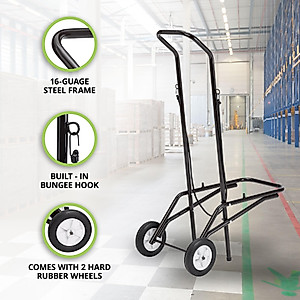 National Public Seating Powder Coated Steel Dolly for 9000 Chair - Dark Brown