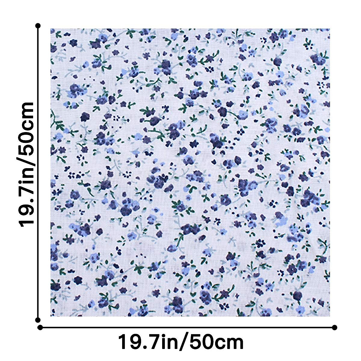 YOLUFER DIY Cotton Fabric Bundle 19.7 x 19.7 Inches, 7PCS Different Pattern, Squares Patchwork Material for Sewing Quilting Scrapbooking.