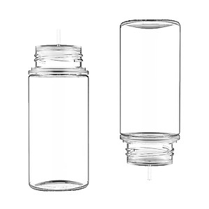 BOTTLES Chubby Gorilla - 100ML Unicorn Bottle - Clear Bottle Natural Cap - V3 (3 PACK)