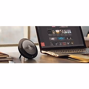 Jabra Speak 710 UC Wireless Bluetooth Speakerphone with Link 370 USB Adapter – Portable Conference Speaker for Holding Meetings Anywhere with Immersive Sound - Certified for Zoom & Google Meet
