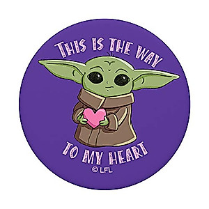 The Mandalorian the Child This is the Way to My Heart PopSockets PopGrip: Swappable Grip for Phones & Tablets