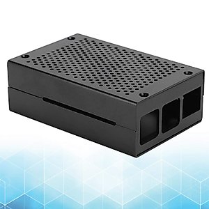Case for 3 B+ (B Plus) / Pi 3 B, Aluminum Alloy Case Mesh Shell Vent Motherboard , for Heatsink (Black for 3B+/3B)