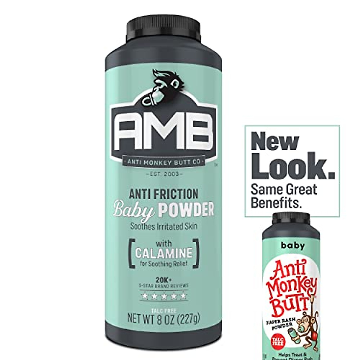 Anti Monkey Butt Baby Powder with Calamine, Prevents Diaper Rash and Absorbs Moisture, Talc Free, 6 Ounces