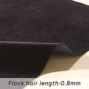HTVSTD Flocked HTV Heat Transfer Vinyl - 9 Sheets, 12 * 10 inches Black Flocked Iron On Vinyl for T-Shirts