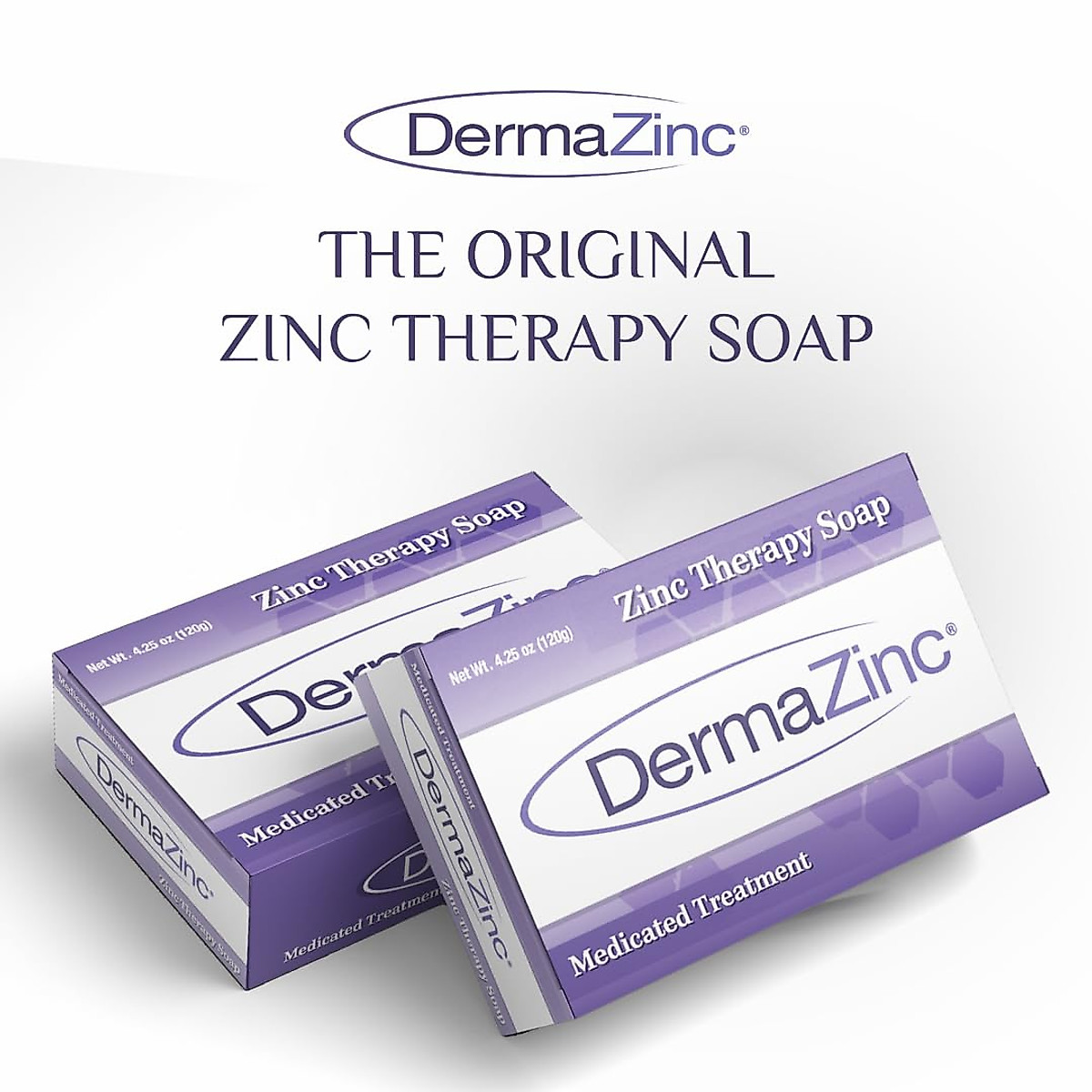 DermaZinc Zinc Therapy Soap 4.25 Ounce (120 gram) Bar - 3 Pack