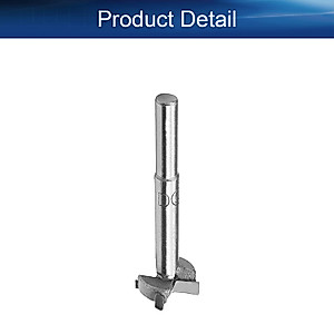 Auniwaig Forstner Drill Bits, 22mm Dia Wood Hole Saw, Auger Opener Cemented Carbide, 80mm Length Woodworking Hinge Hole Drilling Boring Bit Cutter, Round Shank, Gray, 1 Pcs