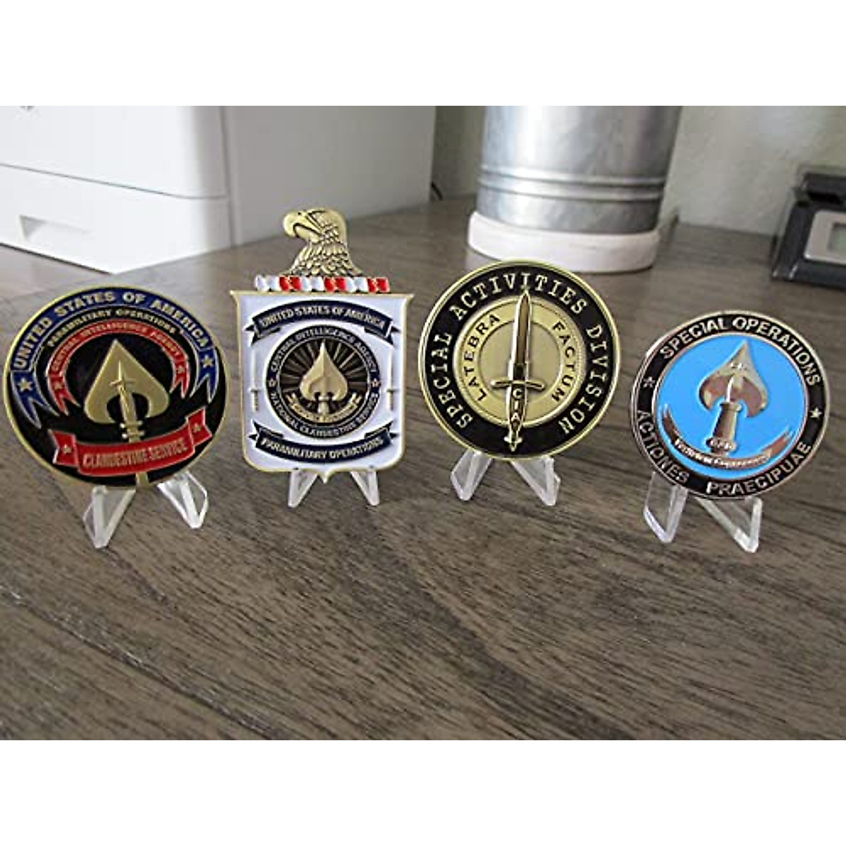 Set of 4 CIA Covert Action Challenge Coins SAD SOG Seal Team VI Grim Reaper