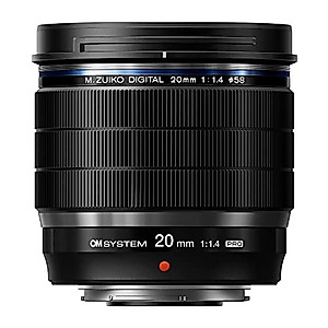 OM Digital Solutions M.Zuiko Digital ED 20mm F1.4 PRO Lens,Black