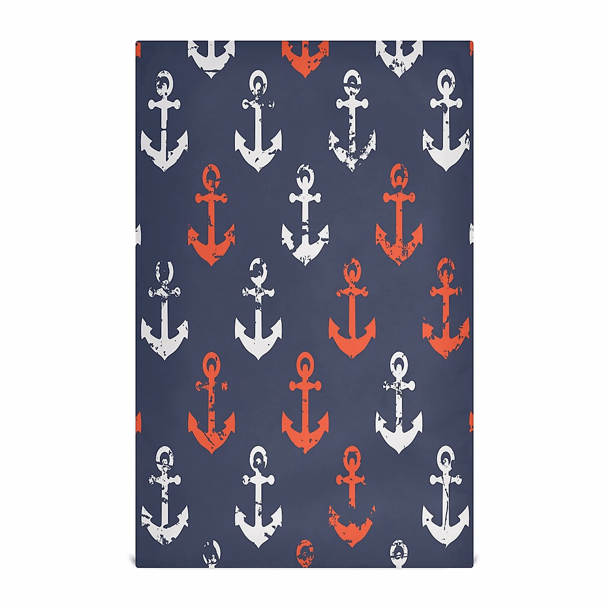 ALAZA Anchor Nautical Vintage Kitchen Towels Dish Bar Tea Towel Dishcloths 1 Pack Super Absorbent Soft 18 x 28 inches
