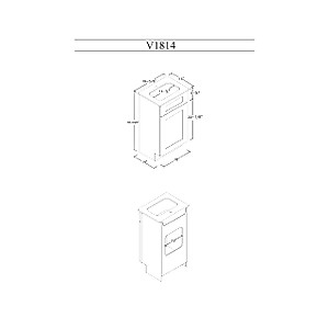 DISAR Free Standing Single Sink White Bathroom Vanity with Ceramic Counter Top - Soft Close Doors, Modern Small Bath Cabinet - Bathroom Vanities with Sink Combo - No Assembly Needed, 19.63'' inch