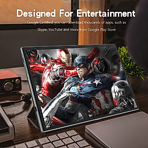 PRITOM L10 3G Phone Tablet - 10'' Android SIM Tablet with G+G HD IPS, Touchscreen, Octa-Core Processor, 3G RAM, 32G ROM, Large Battery, 5G&2.4G WiFi, GPS, Camera, USB C Tablet PC, Full Metal Body