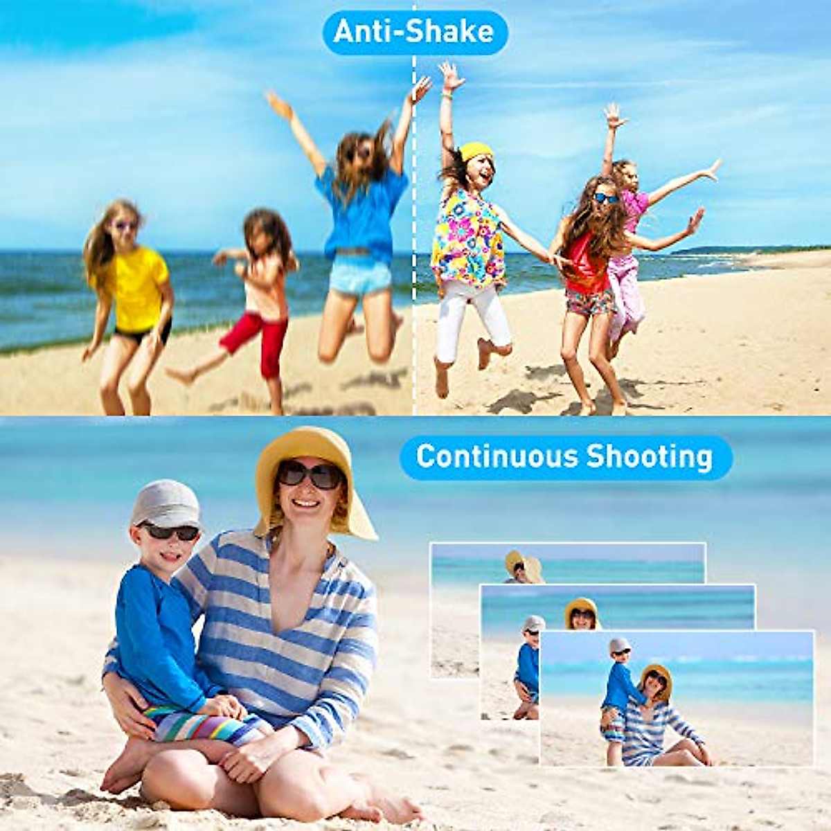 Digital Camera 2.7K 44MP Camera, VAFOTON 2.8" LCD Rechargeable Mini Compact Pocket Camera with 16X Zoom for Adult Seniors Students Kids Beginner