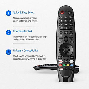 Universal LG Magic Remote Control for LG Smart TV - LG Remote Compatible with All Models of LG Smart TV - 1 Year Warranty Included - (NO Voice Control or Pointer Function) by Vorlich®