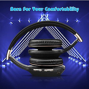 UrbanX Perfect Comfort 955 II Overhead Wireless Bluetooth Headphones for Lenovo Tab P11 Plus Noise Isolation, with – Black