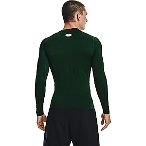 Under Armour Men's Armour HeatGear Compression Long-Sleeve T-Shirt , Forest Green (301)/White, Large